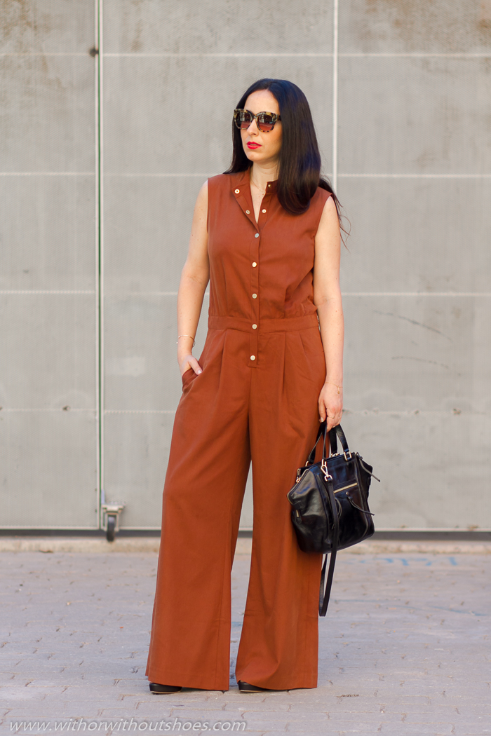 Look urban chic: Mono palazzo color caramelo | With Or Without Shoes ...