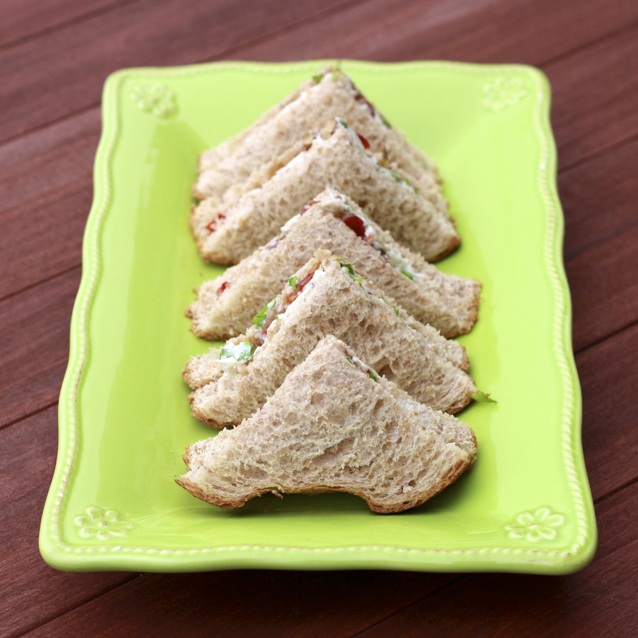 The last time I ate a sandwich cut into triangles, I'm pretty sure I ...