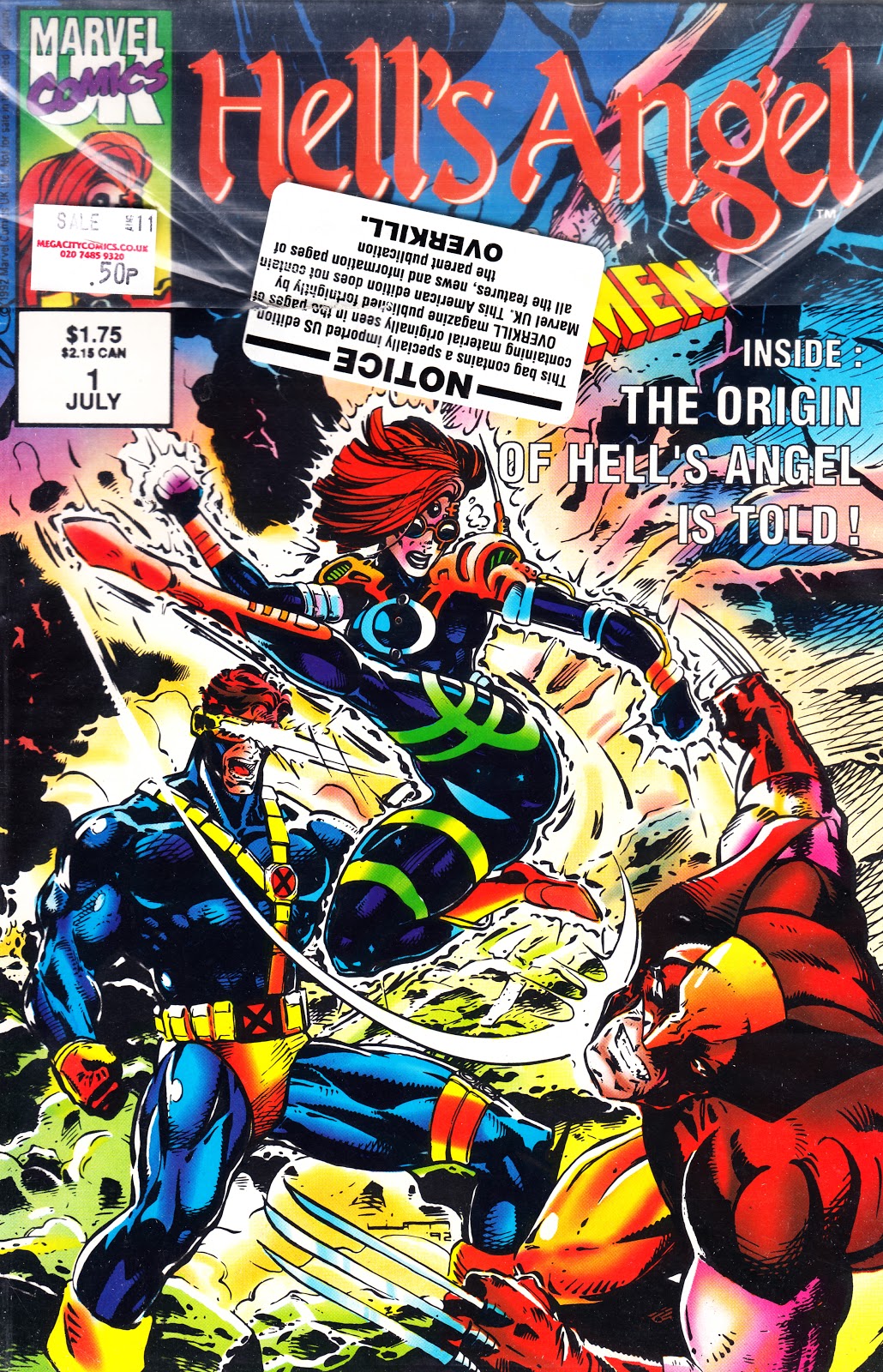 STARLOGGED - GEEK MEDIA AGAIN: 1992: MARVEL UK OVERKILL STICKER