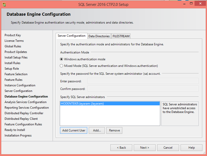 HodentekMSSS: Errors Installing SQL Server 2016 CTP2