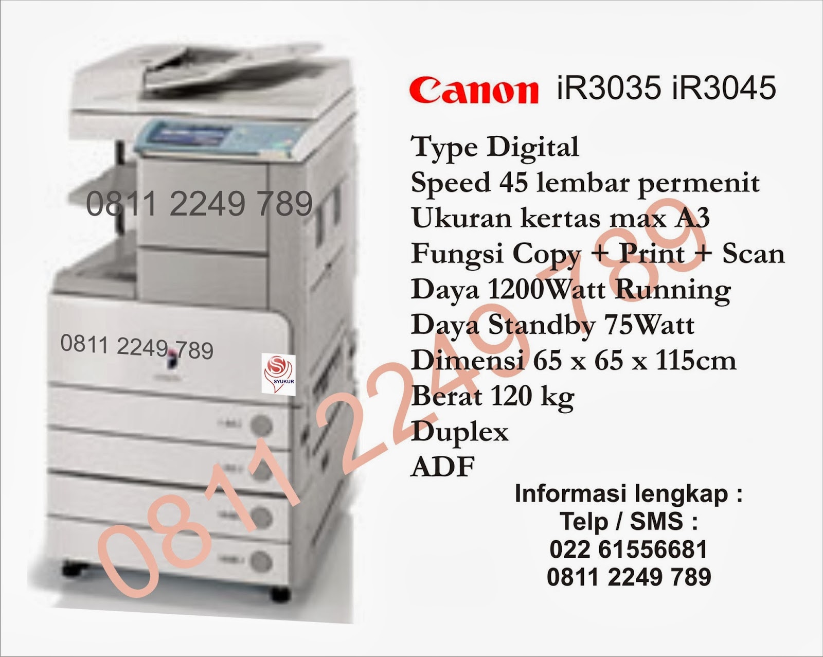 Canon iR3045 ~ Jual Mesin Fotocopy