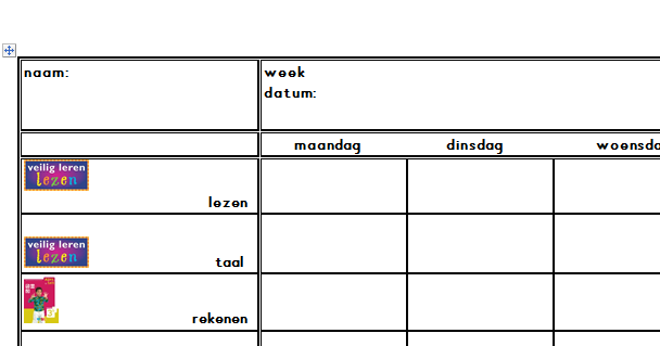 Juf Margot: Klassenmanagement - weekschema