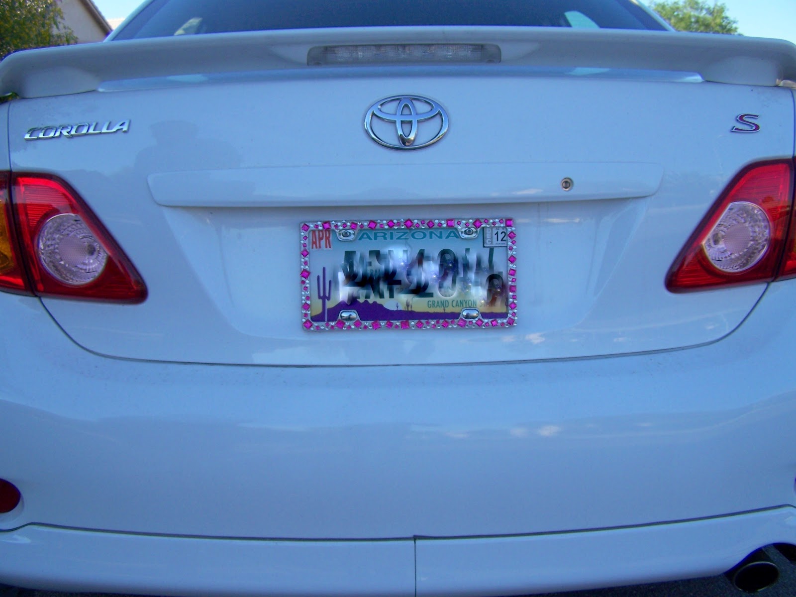 The Busy Broad: DIY Blinged Out License Plate