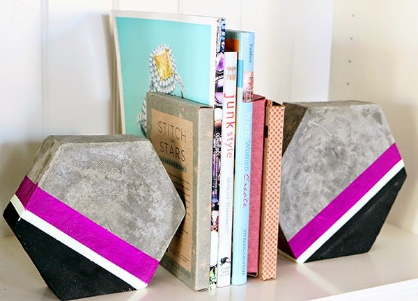 Haz unos apoya libros decorativos con concreto ~ Solountip.com