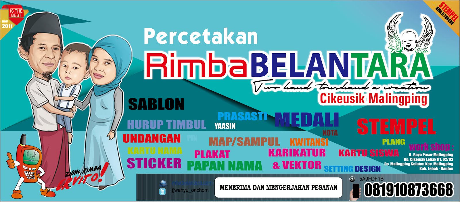 DESIGN SPANDUK BANNER ~ RIMBA BELANTARA Printing