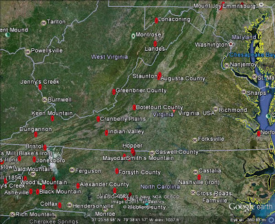 The Latest Worldwide Meteor/Meteorite News: Virginia Meteorites Map