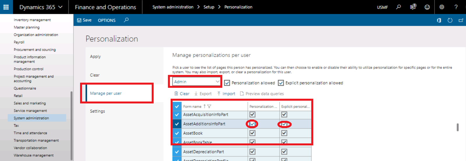 AX/D365 Technical Blog: How to push Personalizations to users in Dynamics 365 Operations