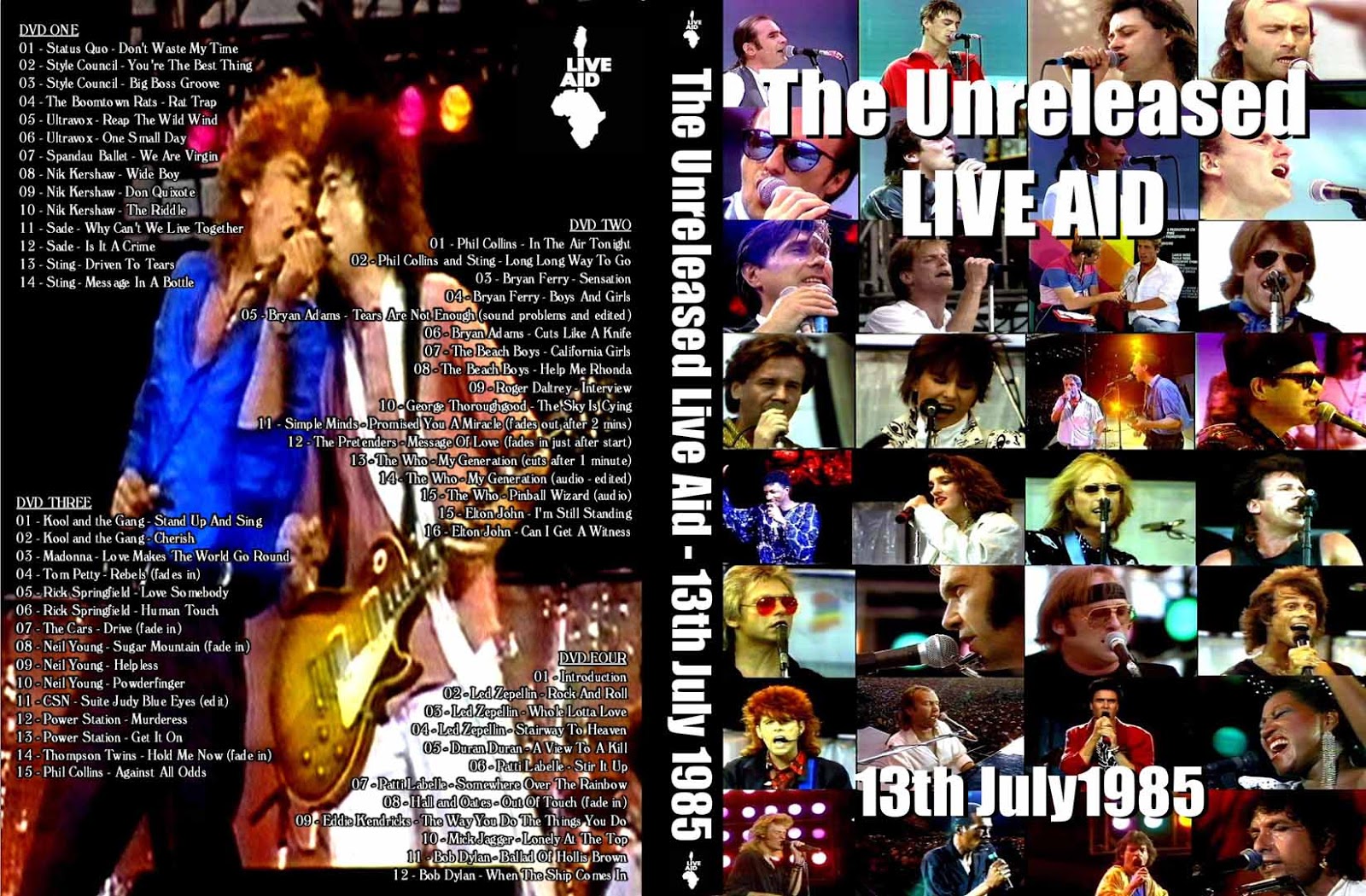 Bootleg DVD By Deer 5001: The Unreleased Live Aid DVD 2