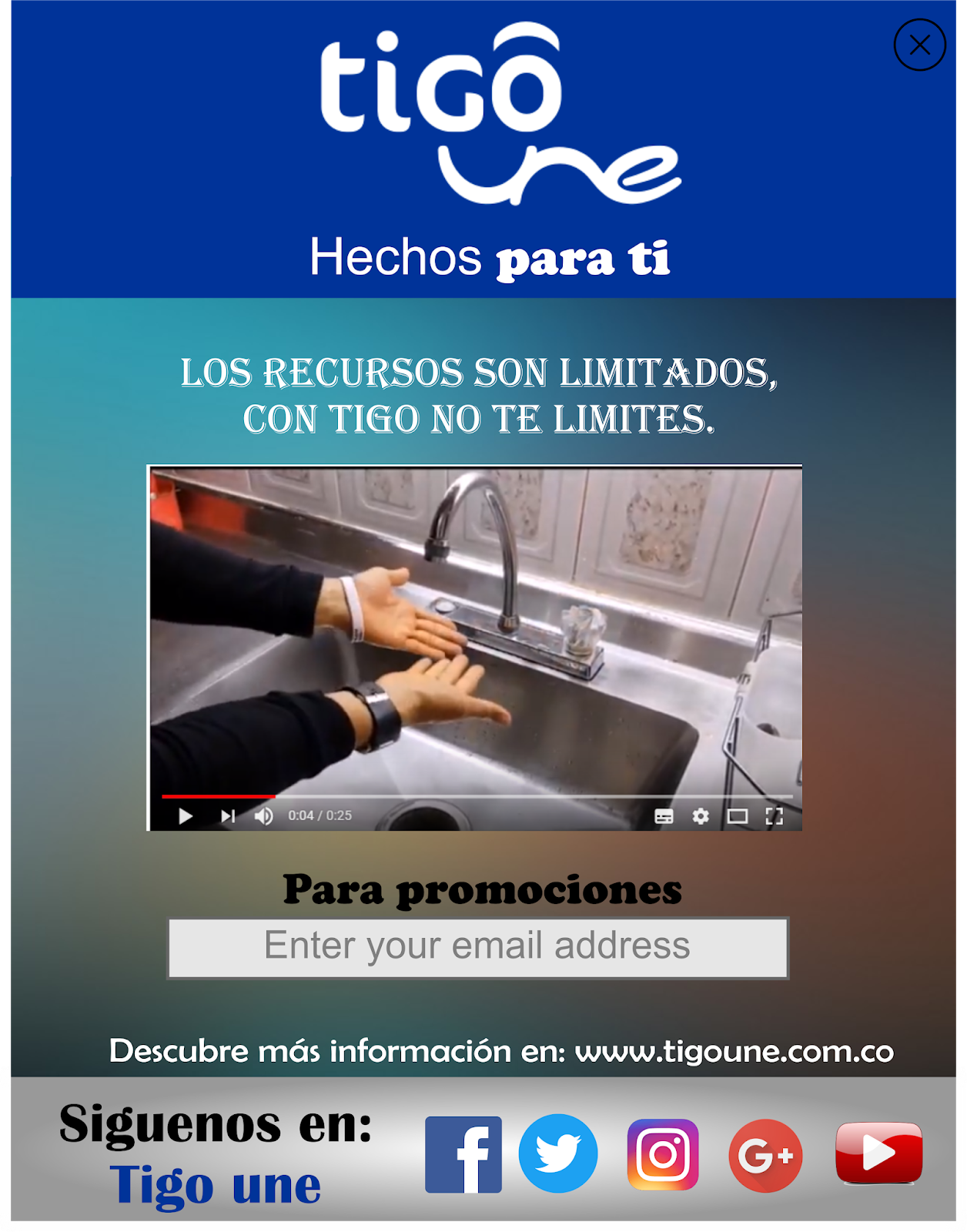 Diseño de software: Campaña TIGO UNE