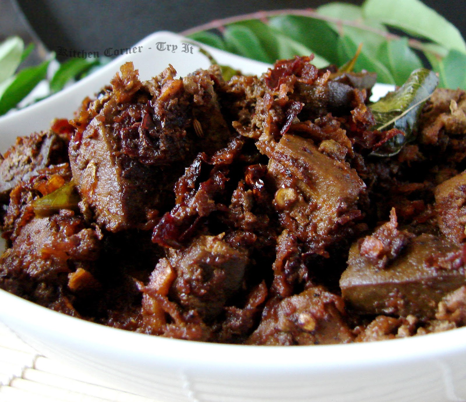 Karal Ularthiyathu/Mutton Liver Pepper Fry