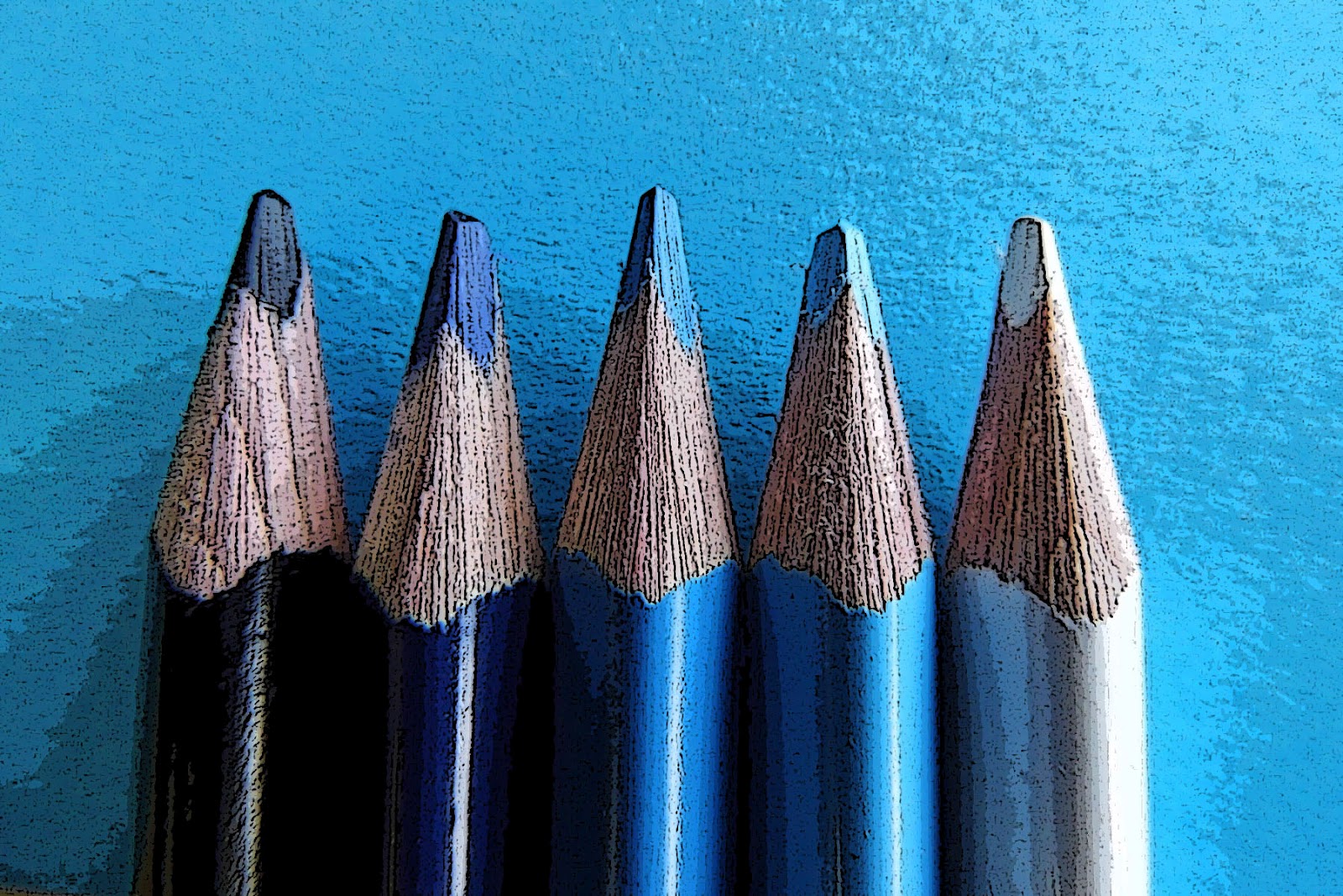 Blue Bird On The Window Sill: Blue Pencil Photography