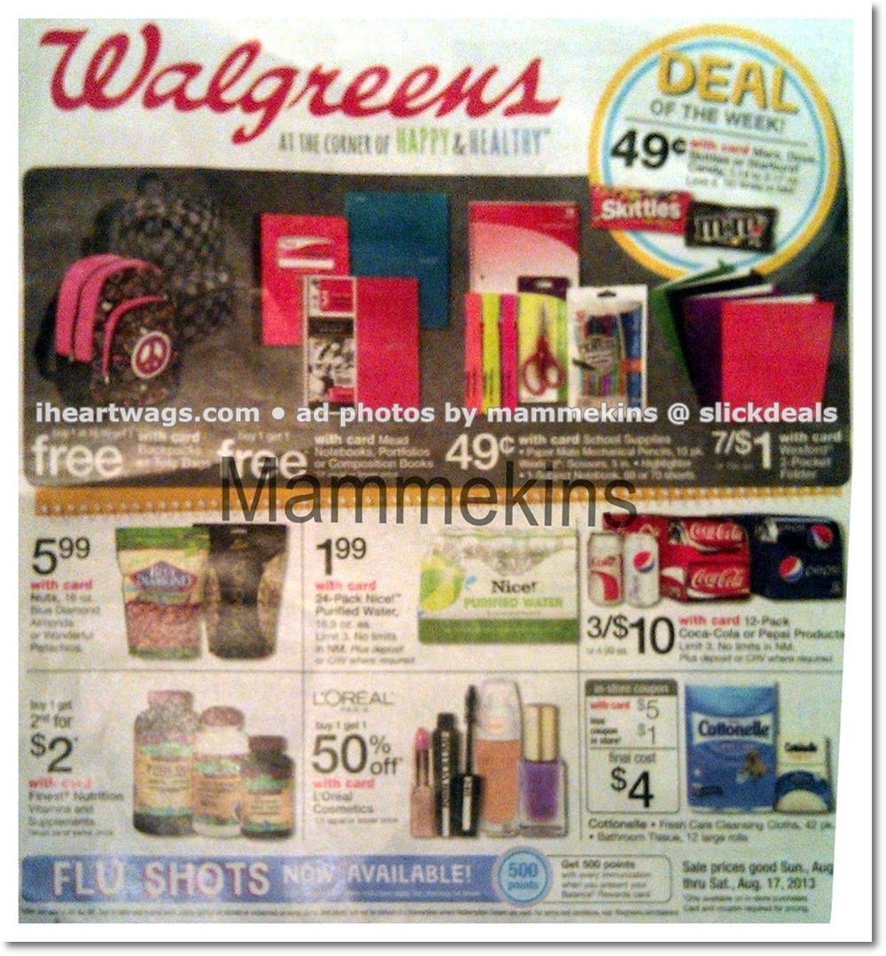 Weekly Ad Scan: Walgreens Ad Scan: Week 8/11-8/17