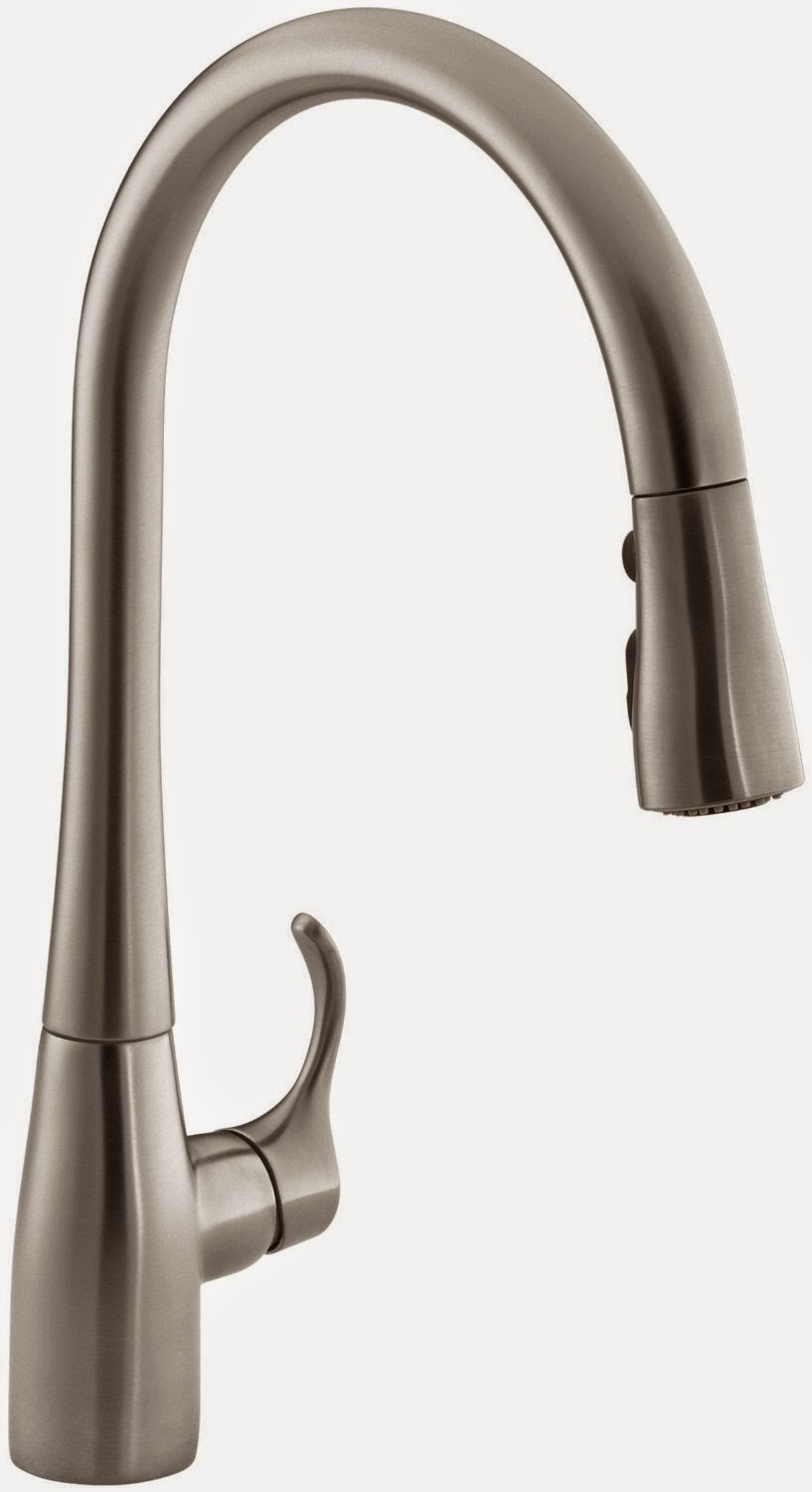 KOHLER K-596-CP Simplice Single-Hole Pull-down Kitchen Faucet - Faucets