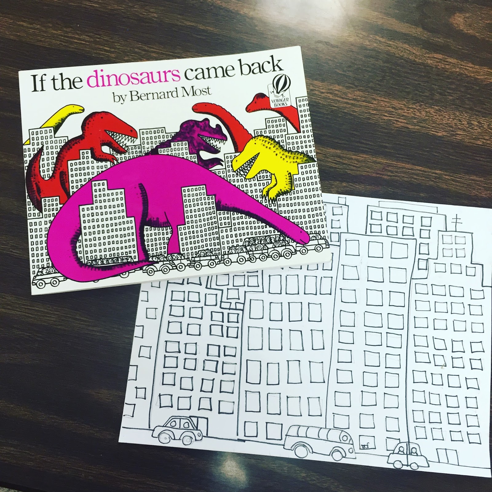 Elements of the Art Room: kindergarten & 1st If the Dinosaurs Came Back