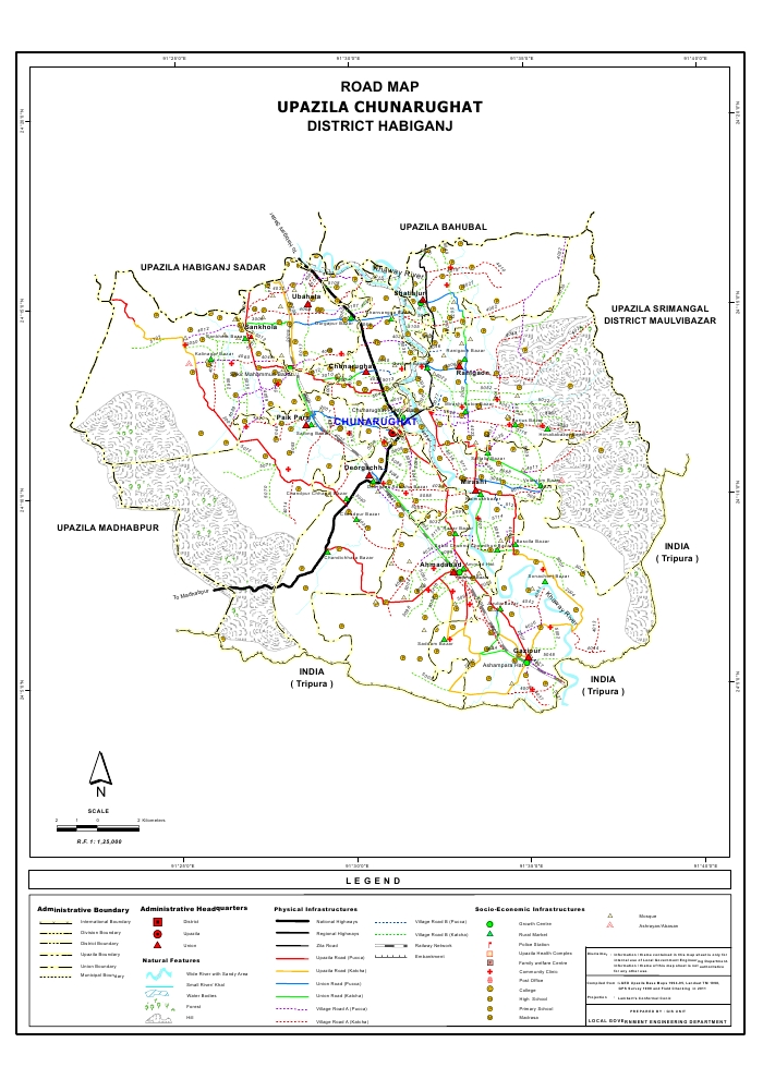 Mouza & Land Use Maps of Chunarughat Upazila, Habiganj, Bangladesh ...