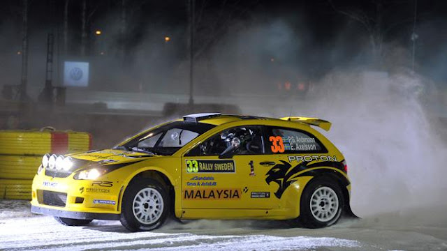 Proton Satria Neo S2000 - Mendahului Hari Pertama Rally Sweden - BEAM