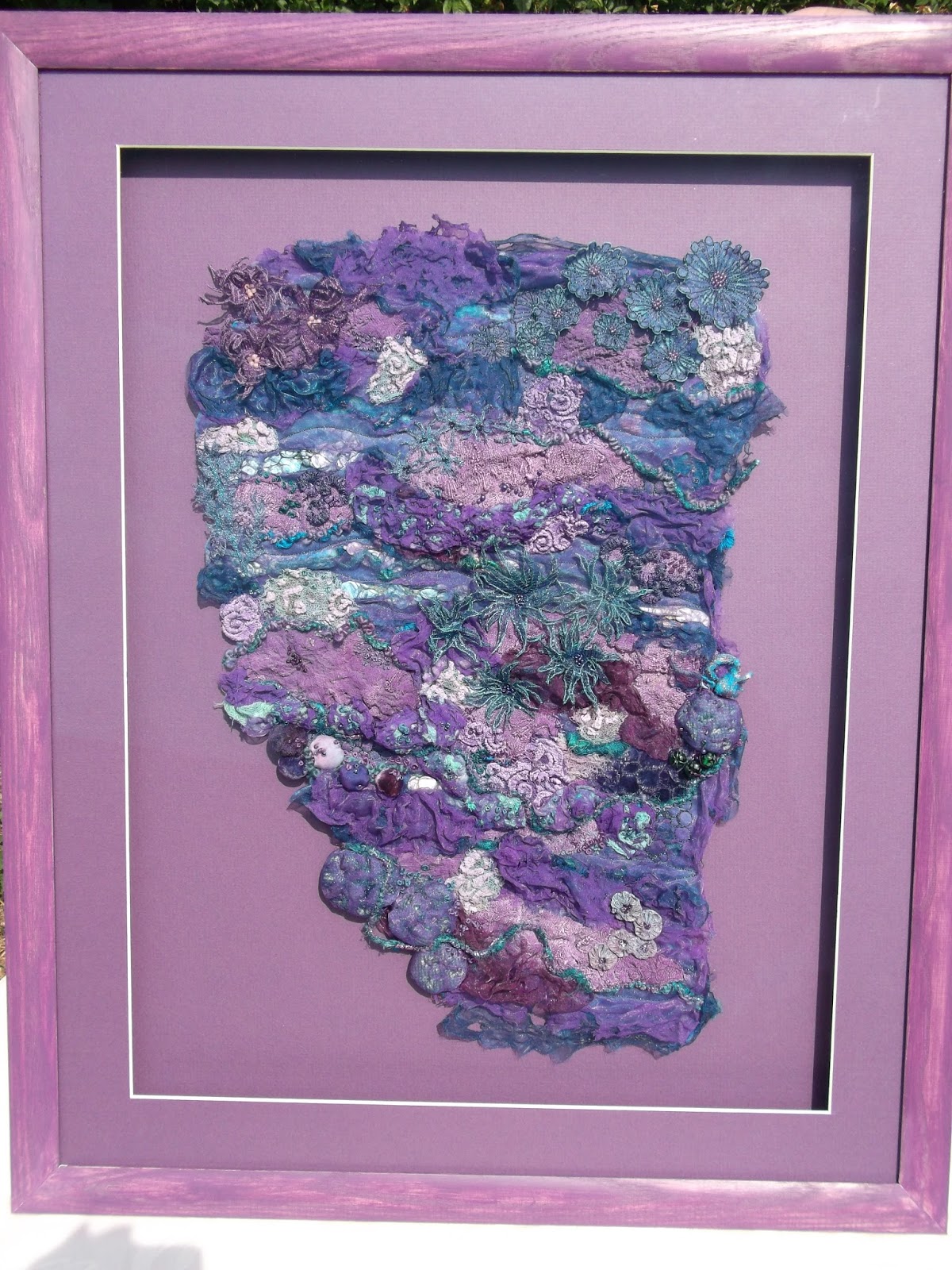 Scrumptious Textiles: City and Guilds final piece mounted