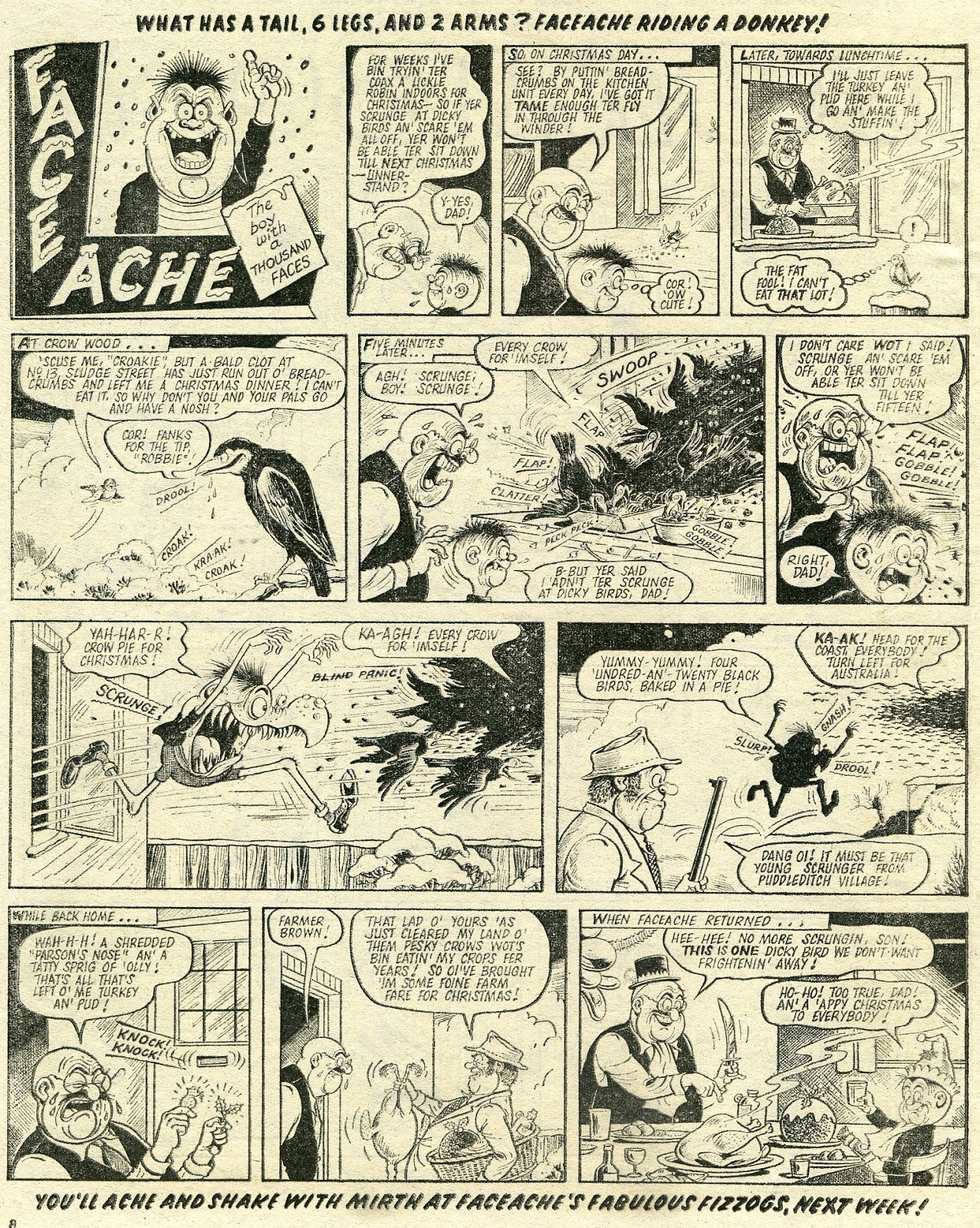 Faceache by the mad geinus that was Ken Reid. | Comic face, Comic art ...