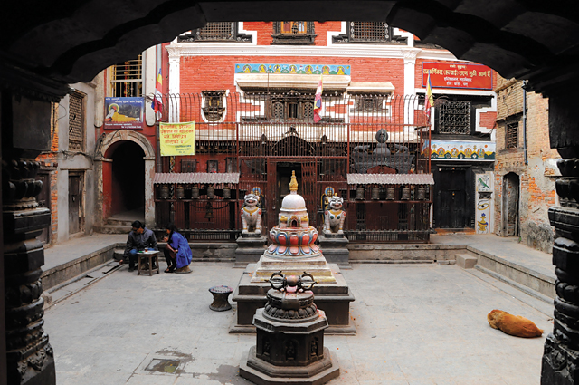 Newar Culture: Significance of Mirrors in Newari religious courtyards