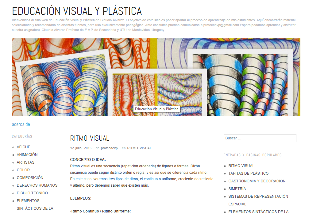 Frente al puente: RITMO EN LA EXPRESIÓN PLÁSTICA