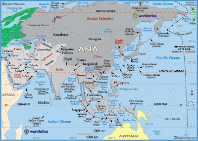 The Southern and South East Zone Maps of Asia | The Largest Continent ...