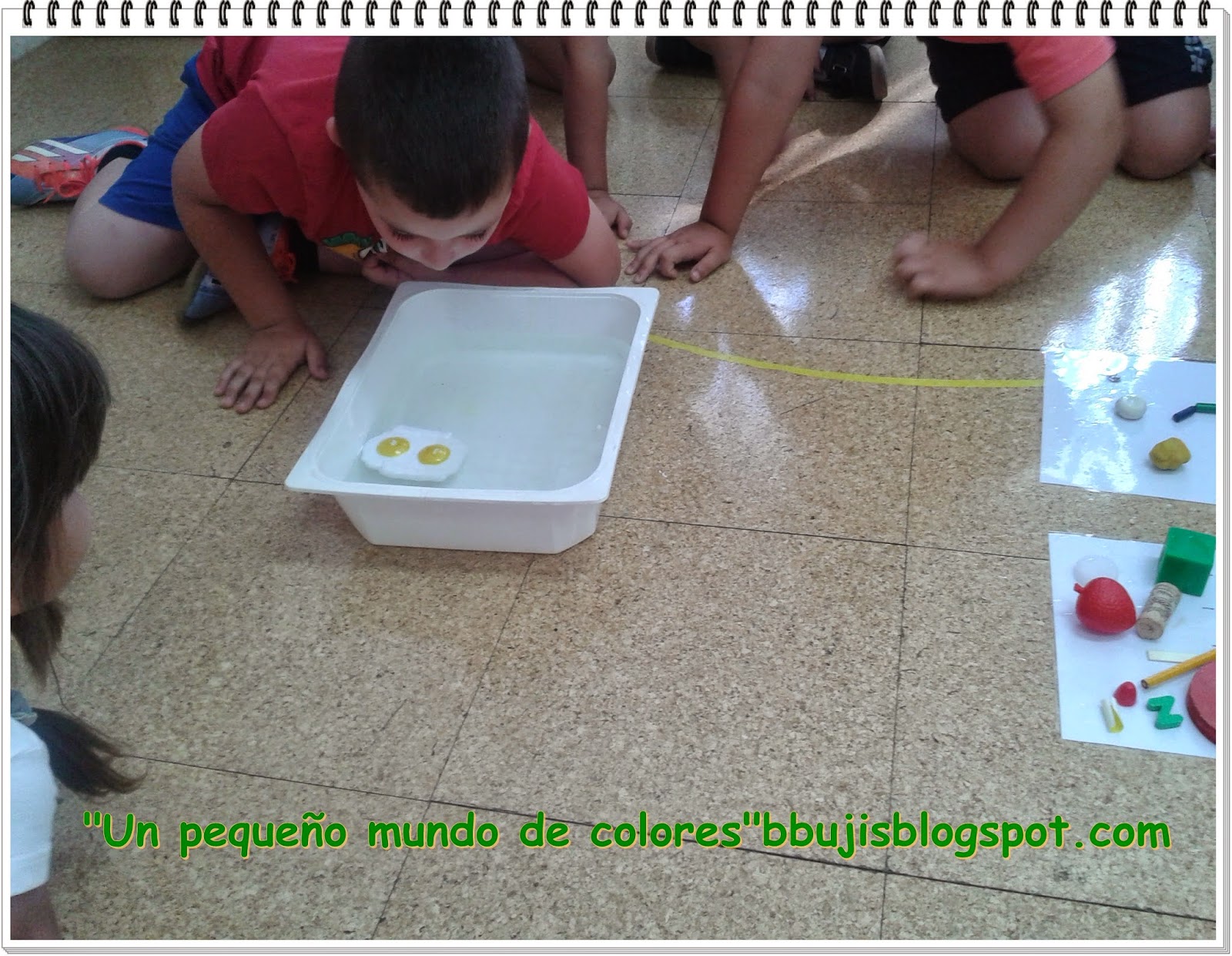UN PEQUEÑO MUNDO DE COLORES: Experimentamos: ¿Flota o se hunde?