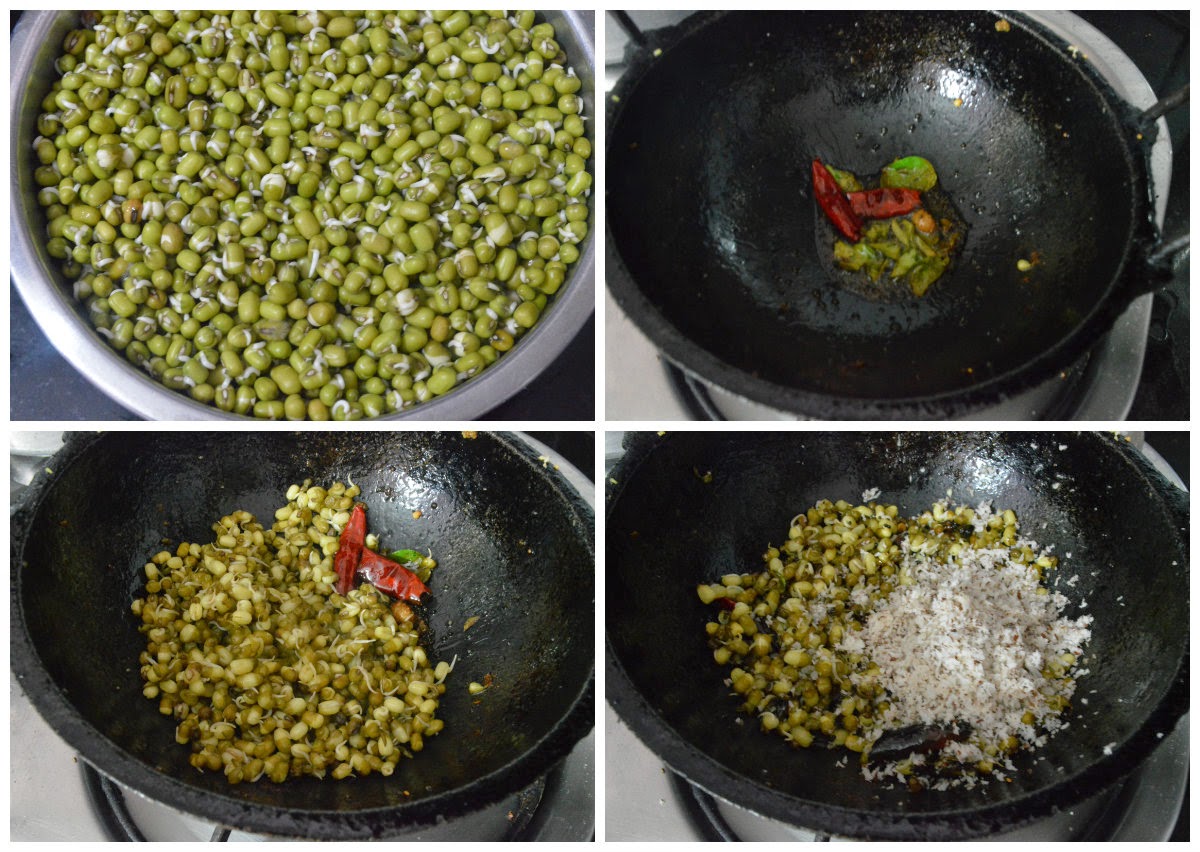 Upala: Sprouted green gram sundal/Pasi payaru sundal