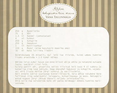 Hatifnati puu: Kihiline leiva-kohupiima magustoit Vana Tallinnaga