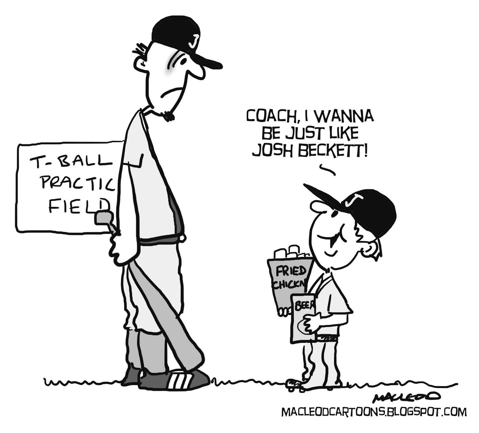 MacLeod Cartoons: Red Sox Pitchers on the Chicken and Beer Diet