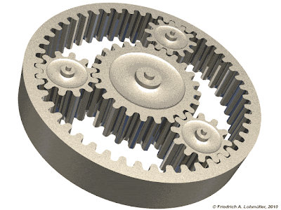 Mechanical Engineering: 4 Wheel Rotation - Planetary Gear Arrangement