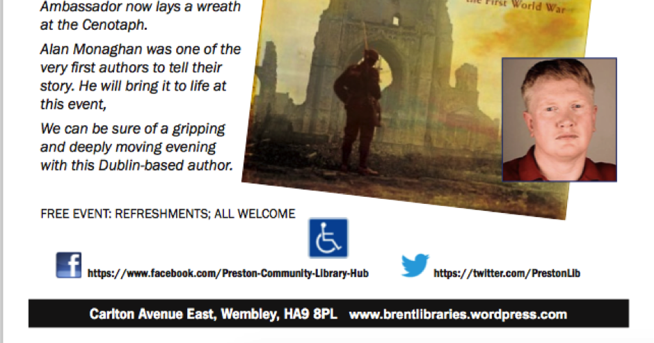 WEMBLEY MATTERS: Hear Alan Monaghan of 'The Soldier's Song' at Preston ...