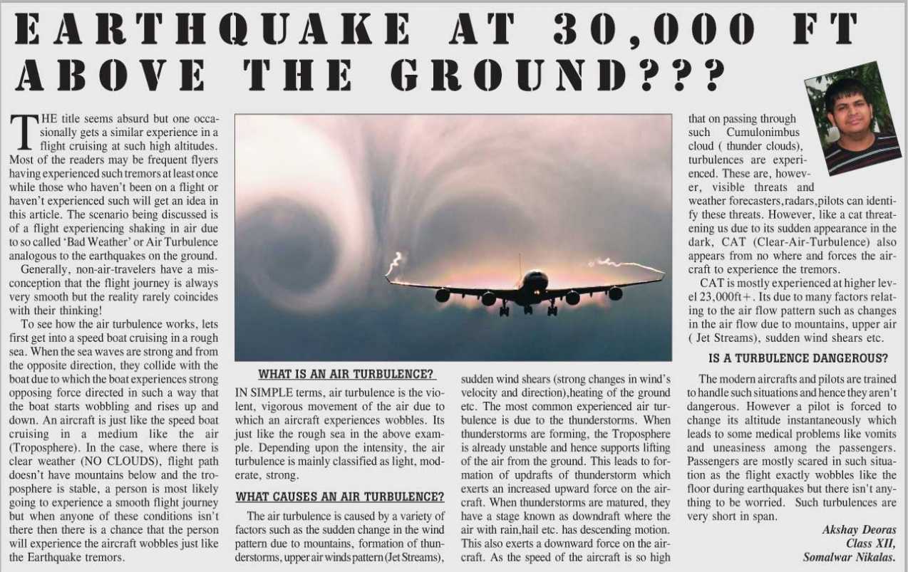 Akshay's Gyaan: Article: Earthquake at 30,000ft above the ground???