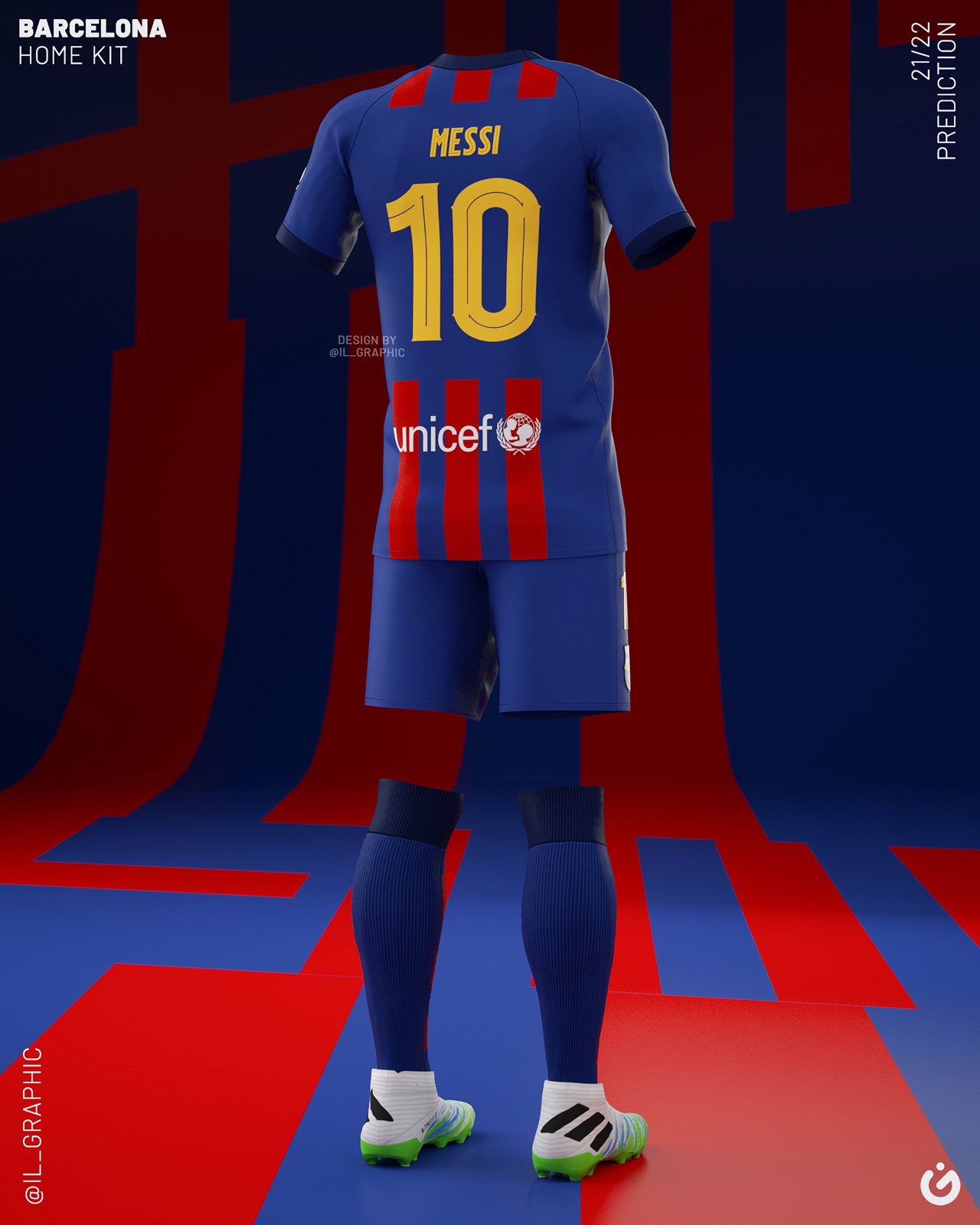 Revolutionary Design Leaked - Nike FC Barcelona 21-22 Home Kit Render ...
