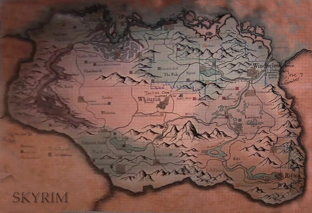 Countdown to Skyrim - 6 days: Map and Concept Art | The Gamers Dungeon