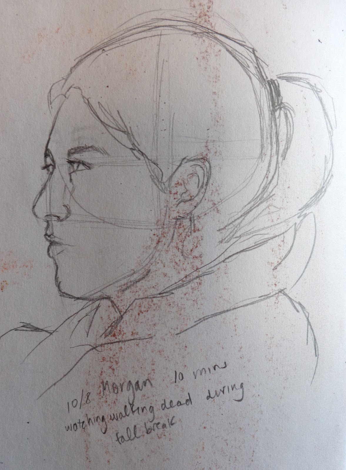 Jill Pelto Artwork: Figure drawing 3 - Portrait journal