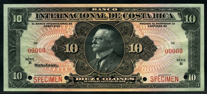 Históricos Billetes - Costa Rica.