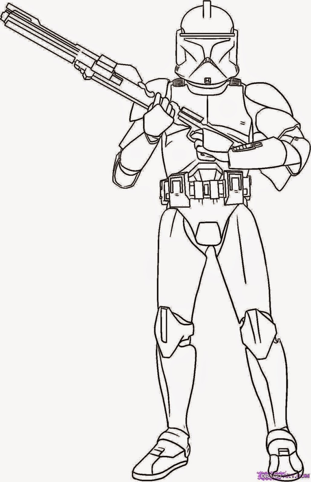 Clone commander cody coloring pages