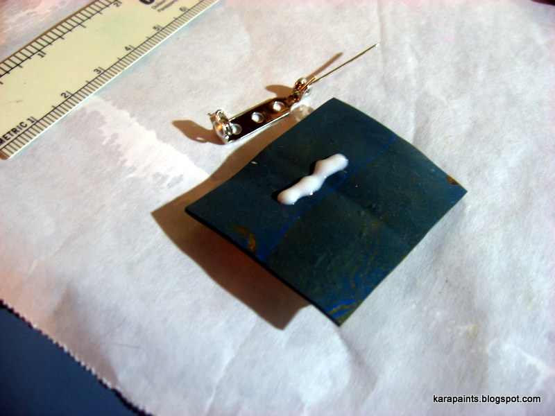 Kara Paints: Polymer Clay Book Pin Tutorial