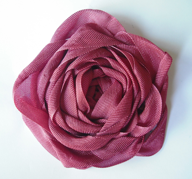 Scrapology: Seam Binding Ribbon Rose Tutorial