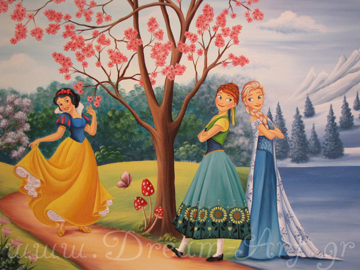 Ειρήνη Μωυσιάδου Dream-Art: Ζωγραφική παιδικού δωματίου Elsa Frozen