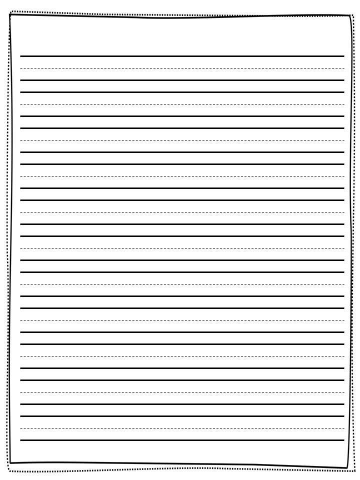 First Grade Lined Paper