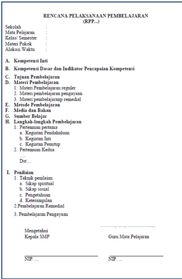 GURU CERIA: KOMPONEN DAN FORMAT RPP