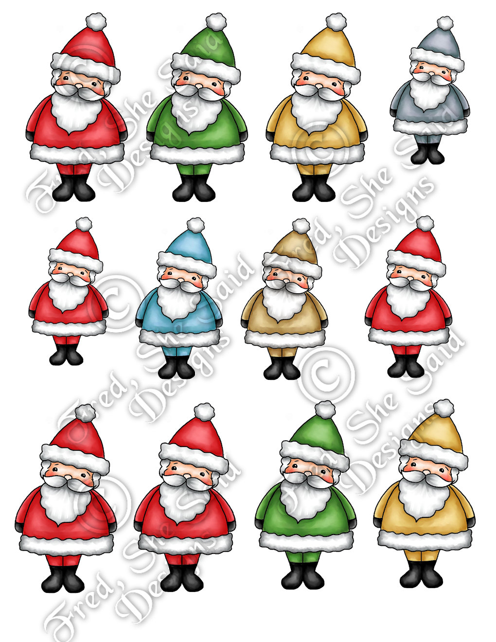 Fred, She Said Designs .... The Store: Little Fat Santa