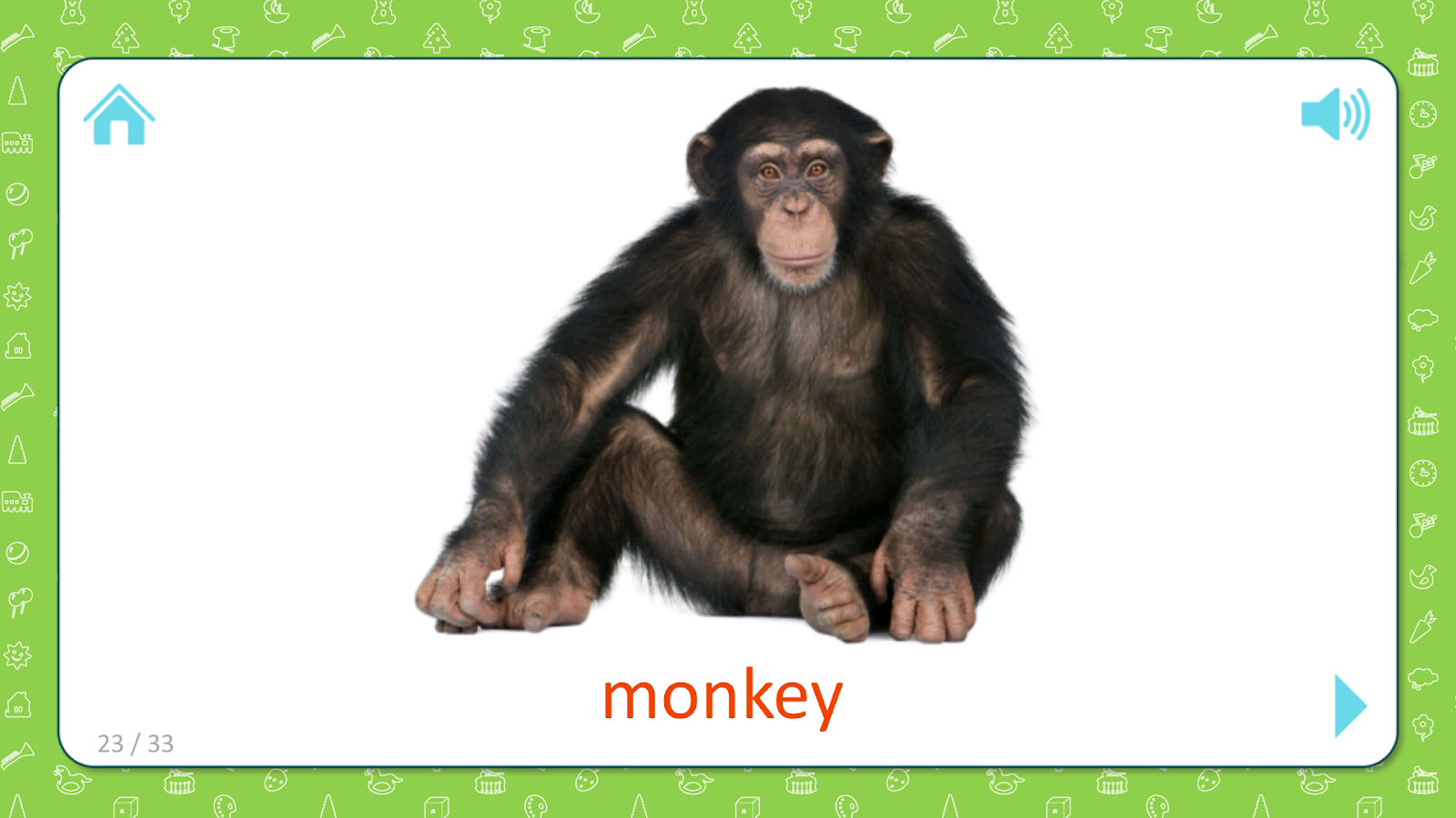 FlashCards For Kids: Monkey - Wild Animals - Flashcards for Kids
