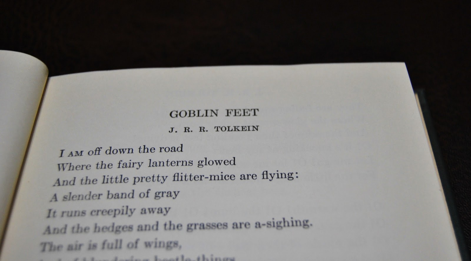 Tolkien collection: Goblin Feet di Tolkien in The Open Door to poetry ...