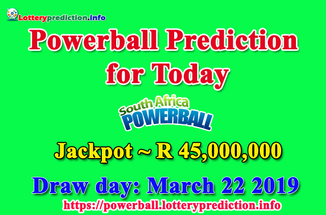 Analysis and prediction of Powerball lottery results on Friday 22/03/2019
