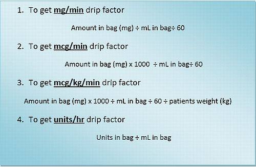 Nursing Quizzes and Links: MEDICATION QUIZ #3 --IV DRIP RATES