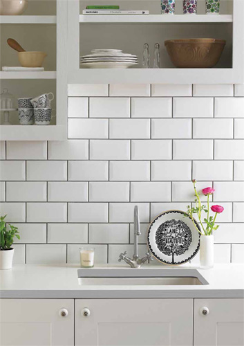 Metro tiles are ideal for a kitchen splashback