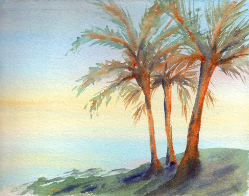 ROSIE PHILLIPS FINE ART: Palm Trees have set new roots!