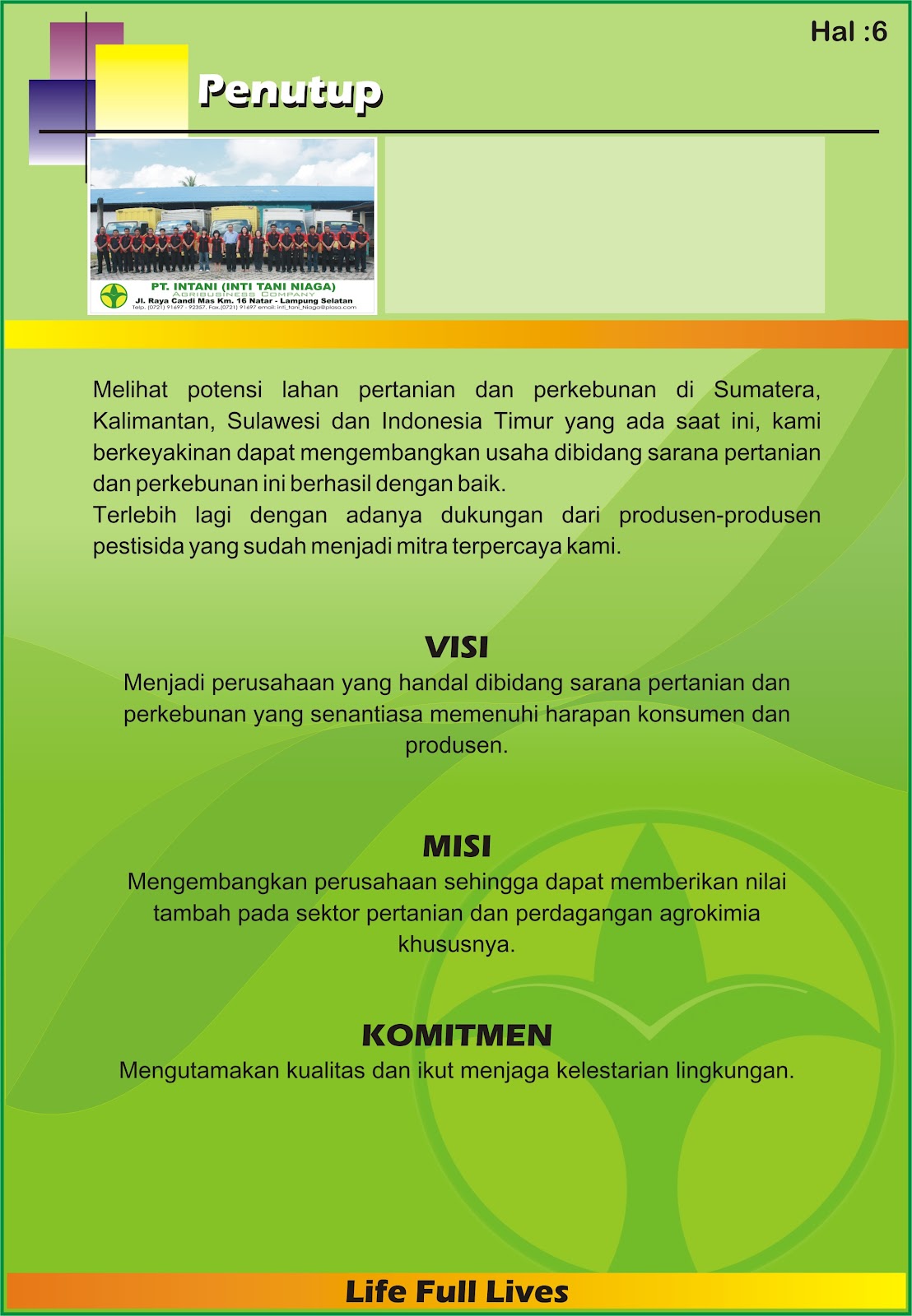 PT. INTI TANI NIAGA: Profil Perusahaan